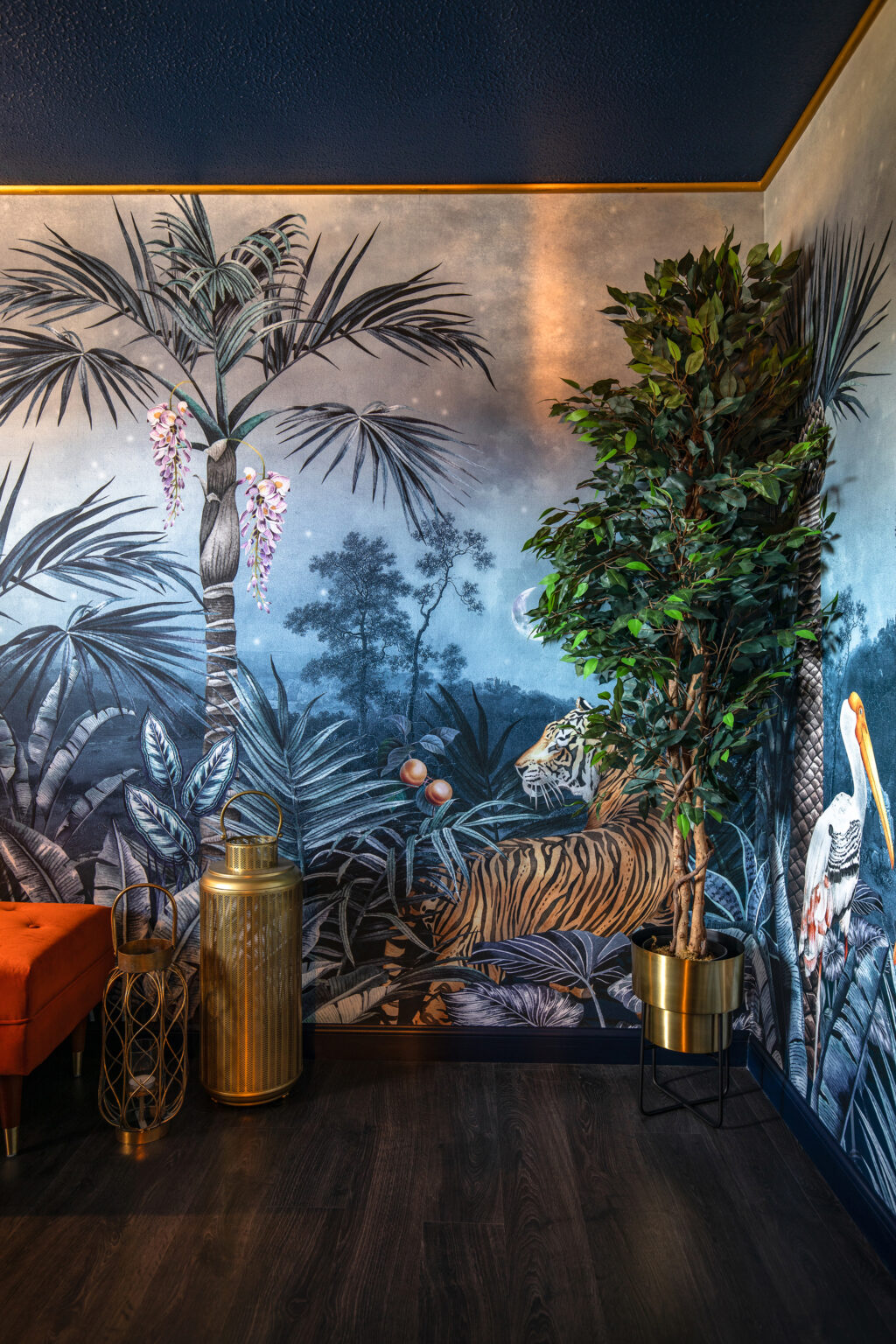 Caspian Midnight Wall Mural Sample - Avalana Design